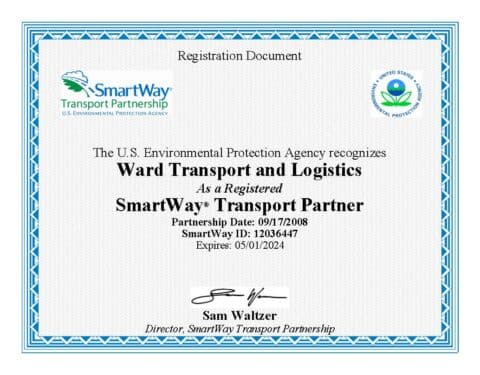 Ward SmartWay® Transport Partner Since 2008 | Ward TLC